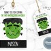 EDITABLE Halloween Monster Thank You Gift Tags, Frankenstein, Halloween ...