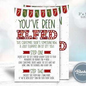 EDITABLE We've Been Elfed Sign, You've Been Elfed, Christmas Favor Tags ...