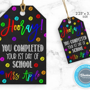 EDITABLE Back to School Printable School Gift Tags Teacher - Etsy
