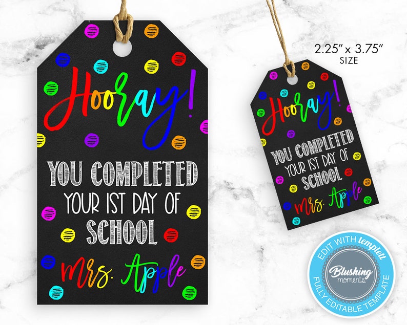 EDITABLE Back to School Printable School Gift Tags Teacher - Etsy
