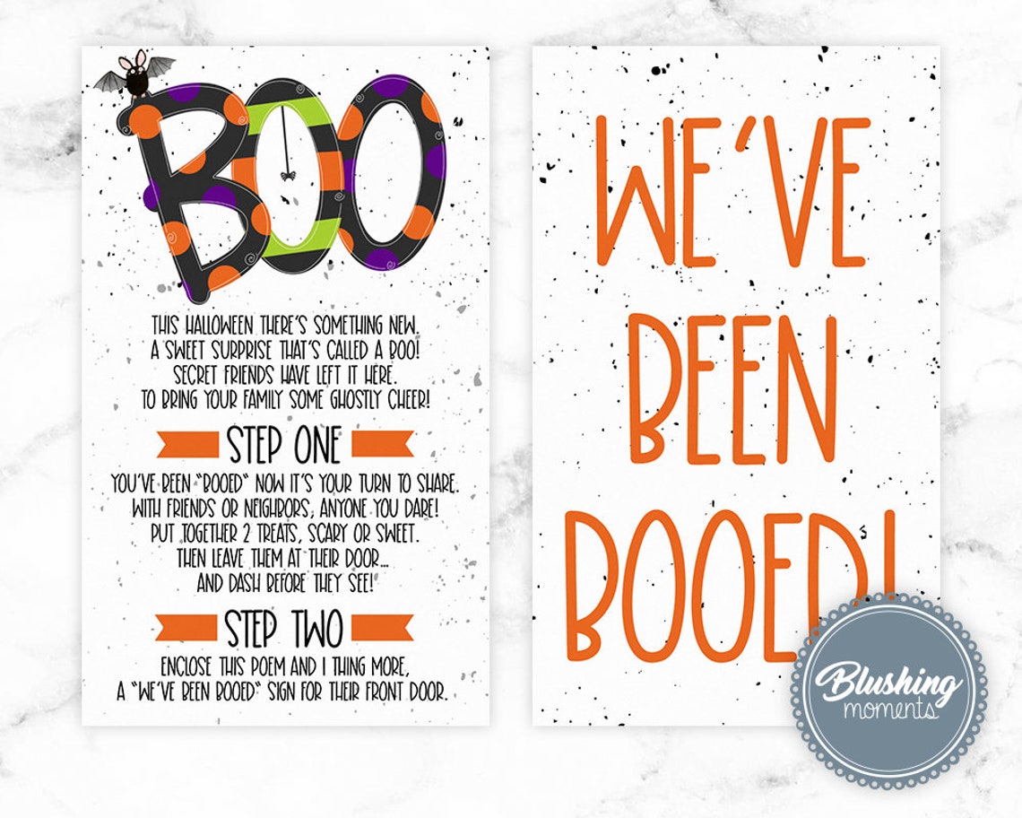 EDITABLE We've Been Booed Sign You've Been Booed - Etsy