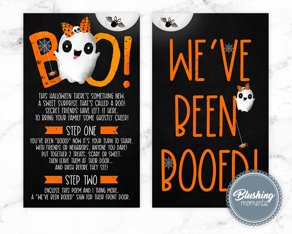 EDITABLE We've Been Booed Sign You've Been Booed - Etsy