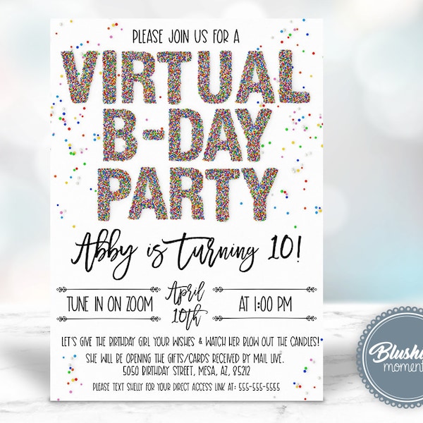 Virtual Party Invitation - Etsy