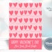 Cookie Card Valentine Template Printable Diy-editable Mini Cookie Cards ...