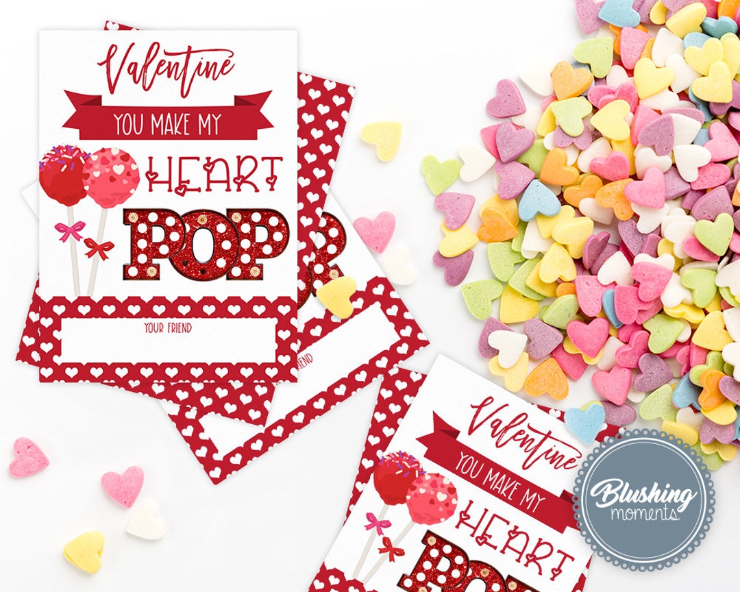 Editable Valentine's Day Tag, Printable Valentine, You Make My Heart ...