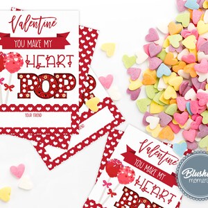 Editable Valentine's Day Tag, Printable Valentine, You Make My Heart ...