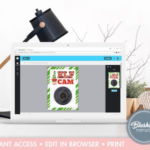 EDITABLE ELF Surveillance Sign Set, Elf Cam, This House is Under Elf ...