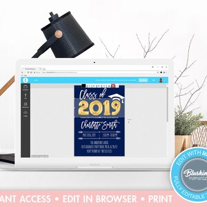 EDITABLE Graduation Invitation, Class of 2025 Invitations, 2025 ...