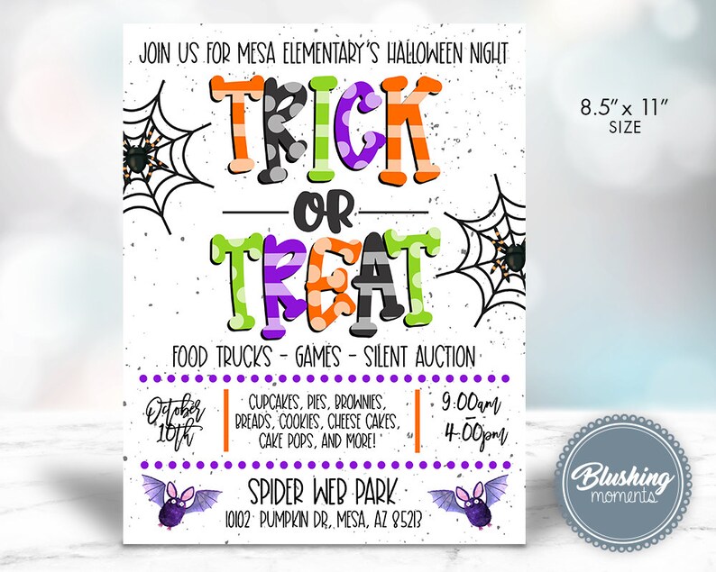EDITABLE Halloween Flyer, Halloween Festival, Halloween Invitation ...