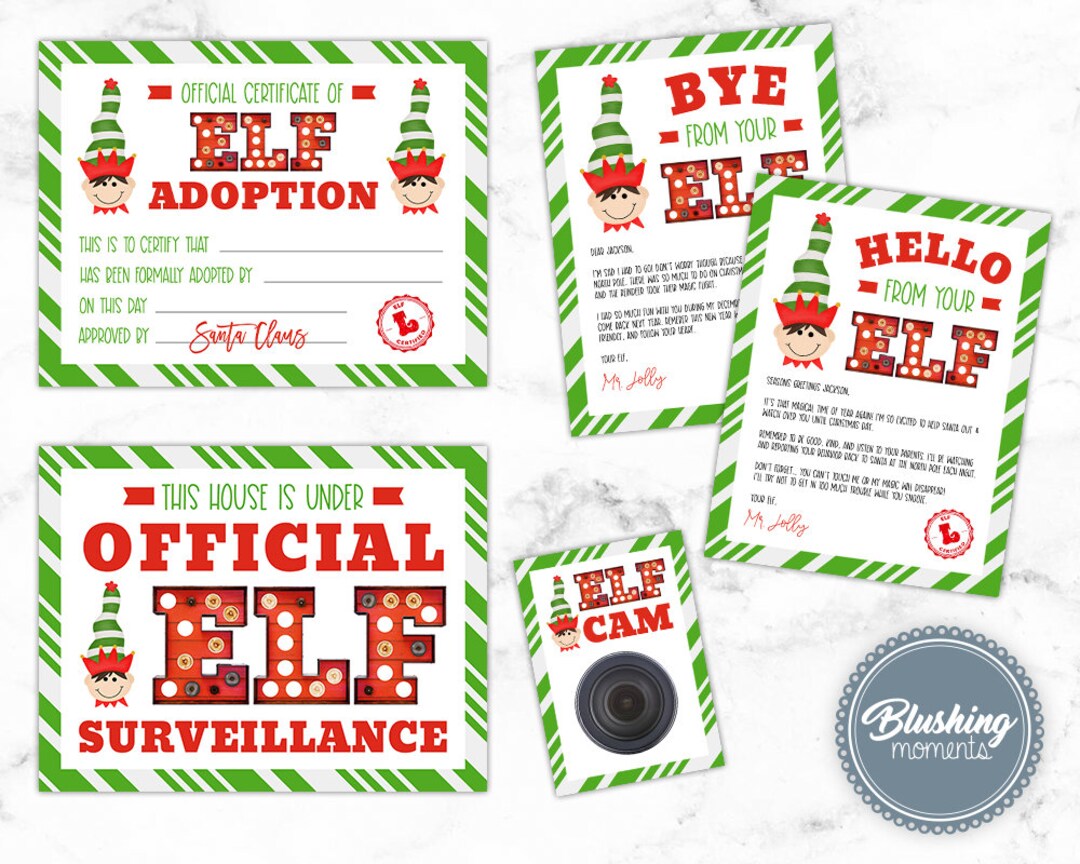 EDITABLE ELF Activity Set, Printable Elf Kits, Elf Hello Letter, Elf ...