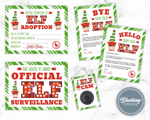 EDITABLE ELF Activity Set Printable Elf Kits Elf Hello - Etsy