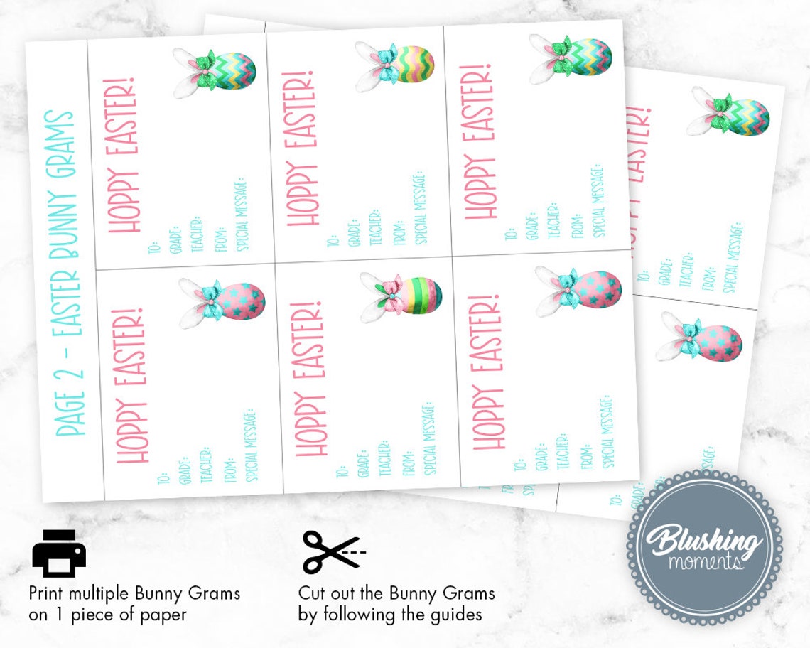 Easter Bunny Candy Grams Flyer-pto PTA School Fundraiser | Etsy