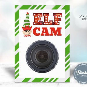 EDITABLE ELF Surveillance Sign Set, Elf Cam, This House is Under Elf ...