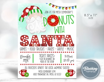Donuts With Santa Invitation - Etsy