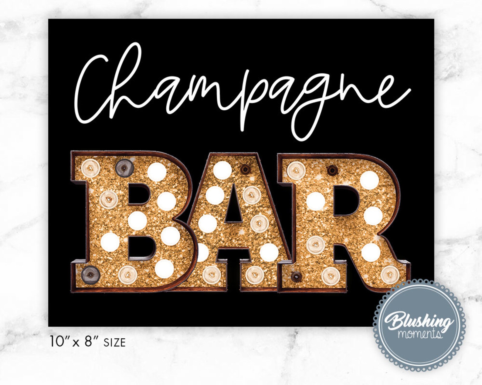 Printable Champagne Bar Sign New Years Party Decorations | Etsy