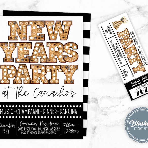 Marquee Invitations - Etsy