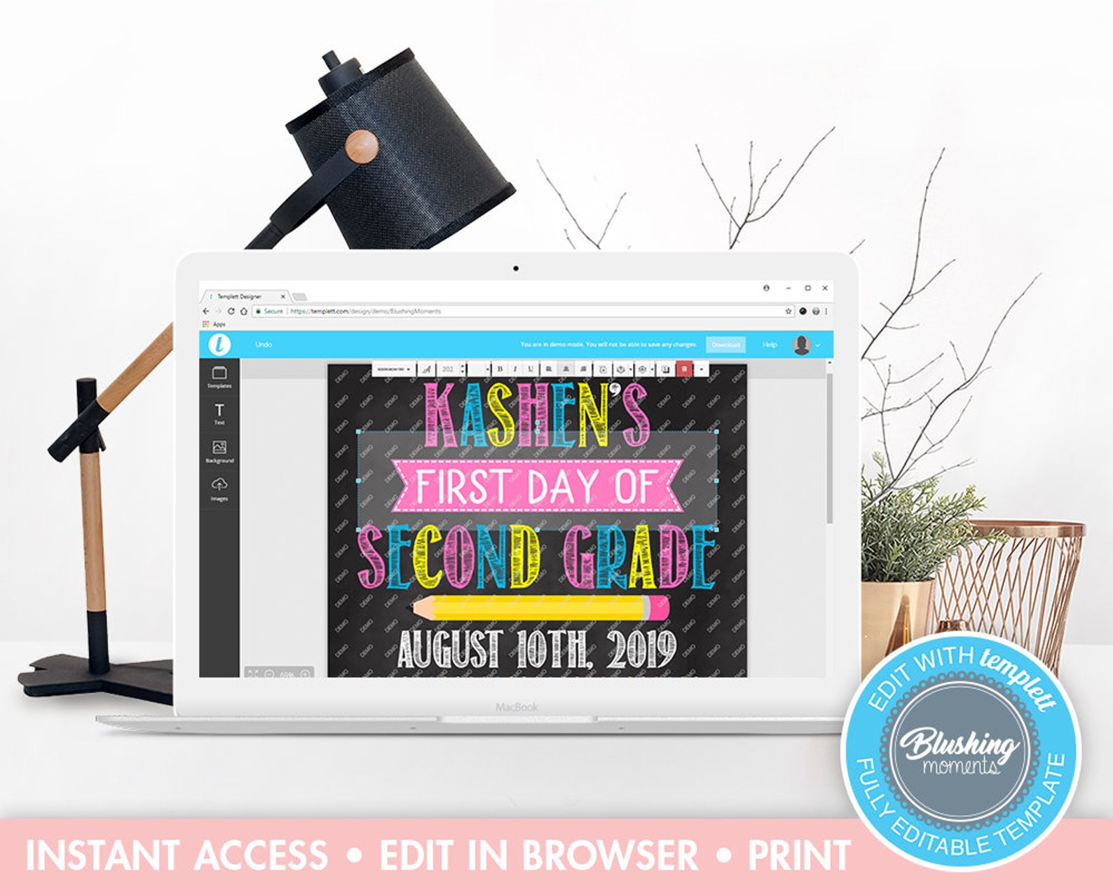 EDITABLE First Day of School Sign Printable Back to School - Etsy