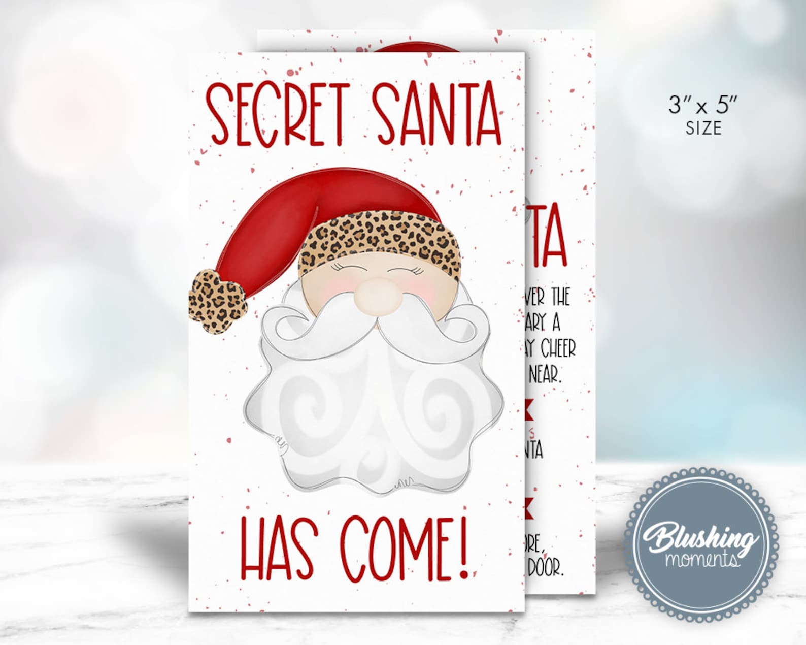 SECRET SANTA CHRISTMAS Game Printable Secret Santa Activity | Etsy