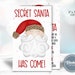 SECRET SANTA CHRISTMAS Game - Printable Secret Santa Activity for ...