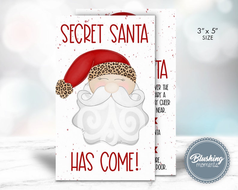 SECRET SANTA CHRISTMAS Game - Printable Secret Santa Activity for ...