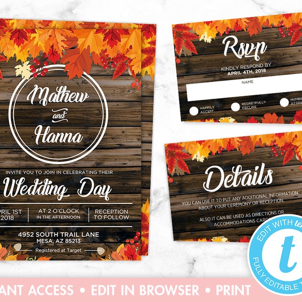 Fall Country Wedding - Etsy