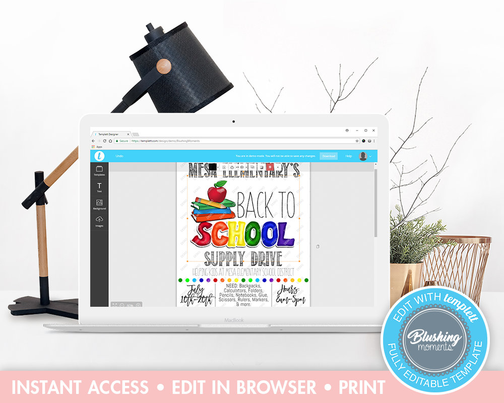 EDITABLE School Flyer, School Supply Drive Flyer, PTO Back to School ...