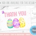 Easter Thank You Card, Printable Thank You Card, Easter Egg Thank You ...