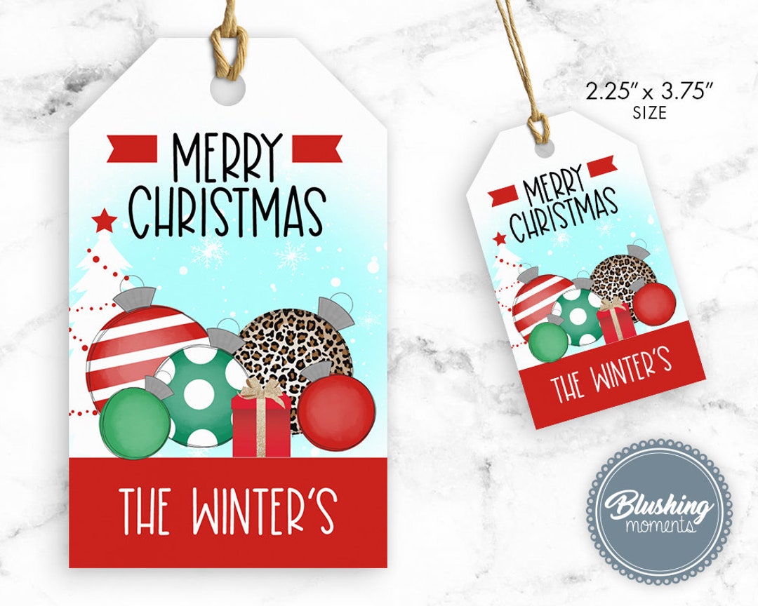 EDITABLE Christmas Hang Tags, Thank You Tag, Christmas Party Favor ...