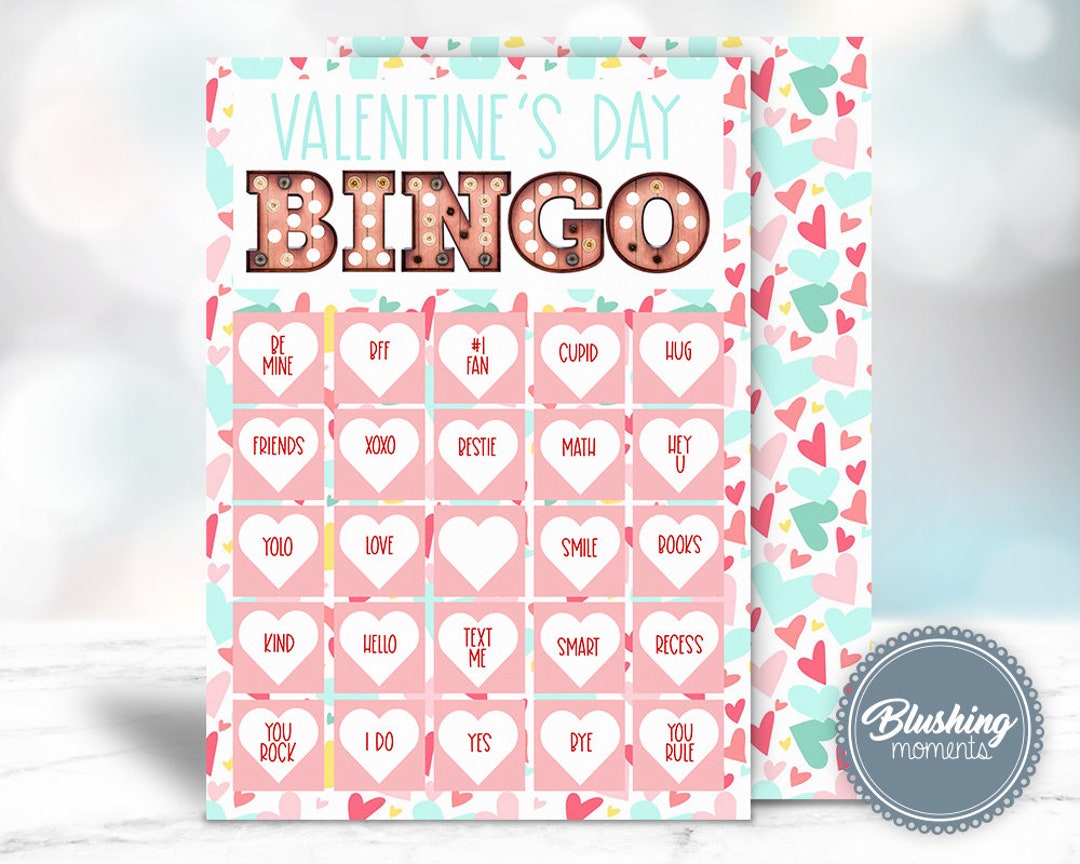 Valentine's Day BINGO Cards Printable, Editable Bingo Game Boards ...