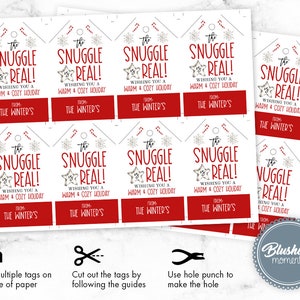 Christmas Gift Tags-the Snuggle is Real-secret Santa-white Elephant ...