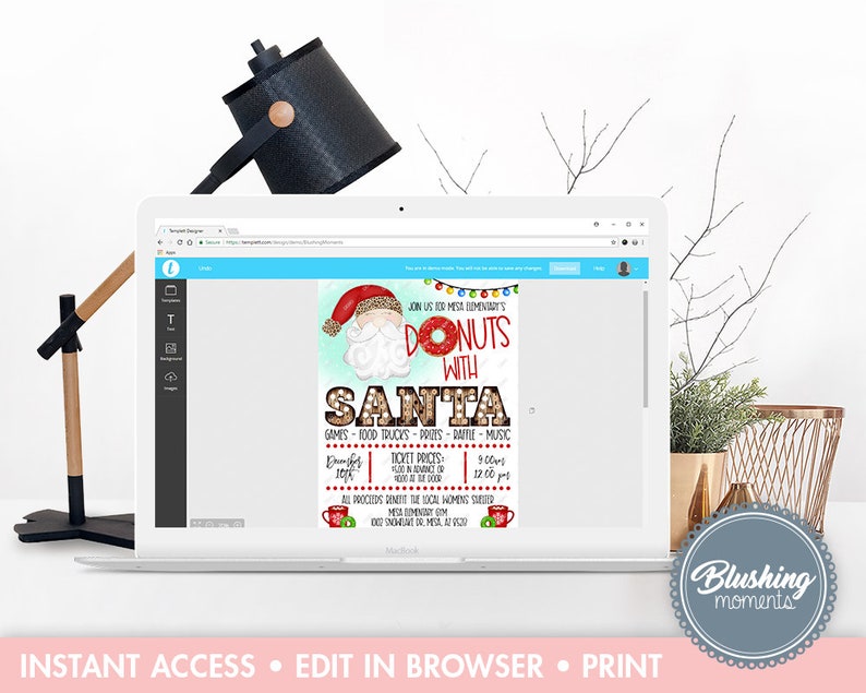 EDITABLE Donuts With Santa Flyer Donuts With Santa - Etsy