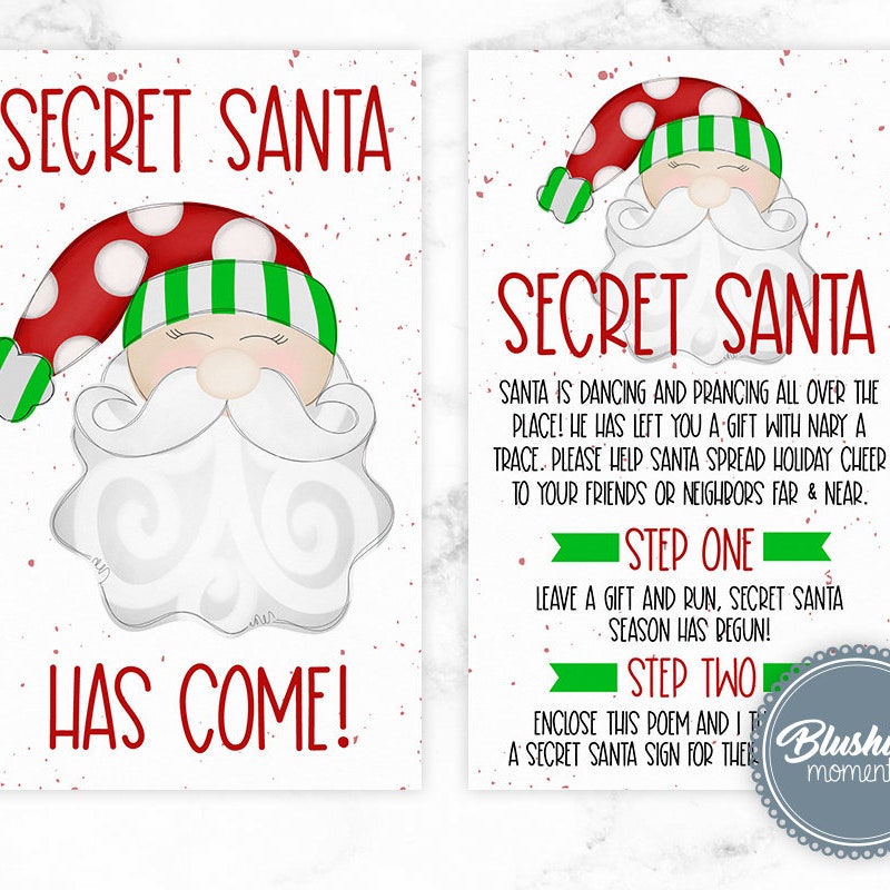Secret Santa Rules Printable - Etsy
