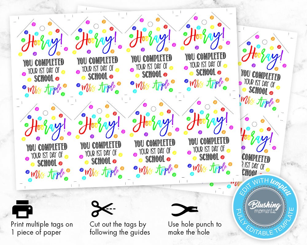 EDITABLE Back to School Printable, School Gift Tags, Teacher Printable ...