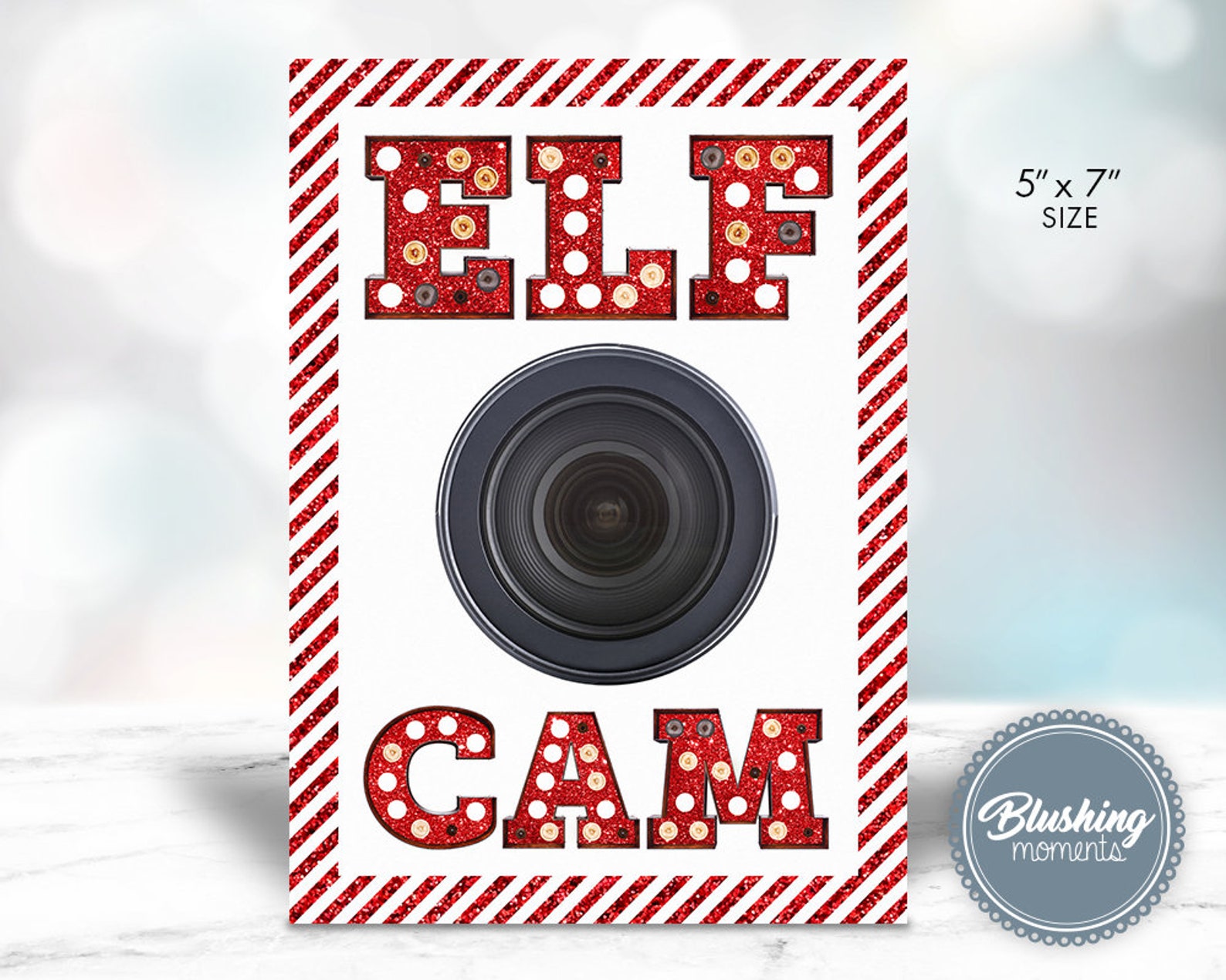 EDITABLE ELF Surveillance Sign Set Elf Cam This House is | Etsy