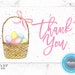 Easter Thank You Card, Printable Thank You Card, Easter Basket Thank ...