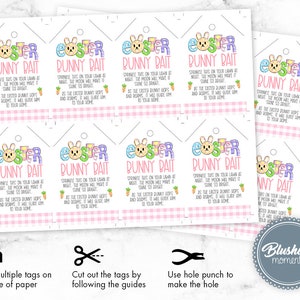 EASTER BUNNY BAIT Food-printable Tags-easter Activty for Kids-editable ...