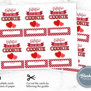 Editable Valentine's Day Tag, Printable Valentine, You're One Smart ...