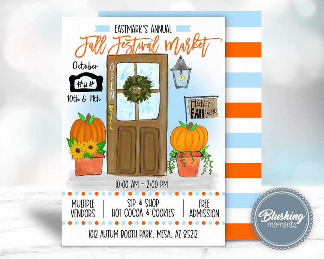 EDITABLE Fall Event Flyer, Fall Harvest Festival, Fall Carnival, Fall ...
