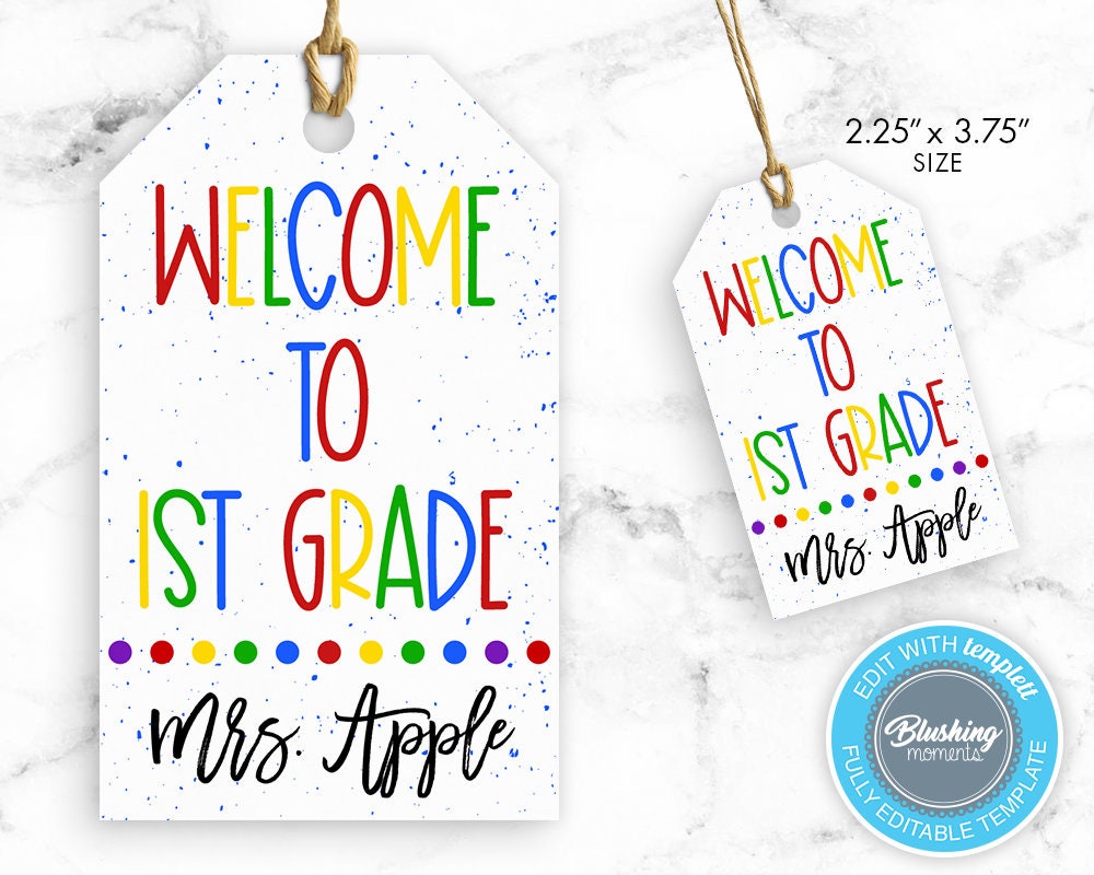EDITABLE Back to School Printable School Gift Tags Teacher | Etsy