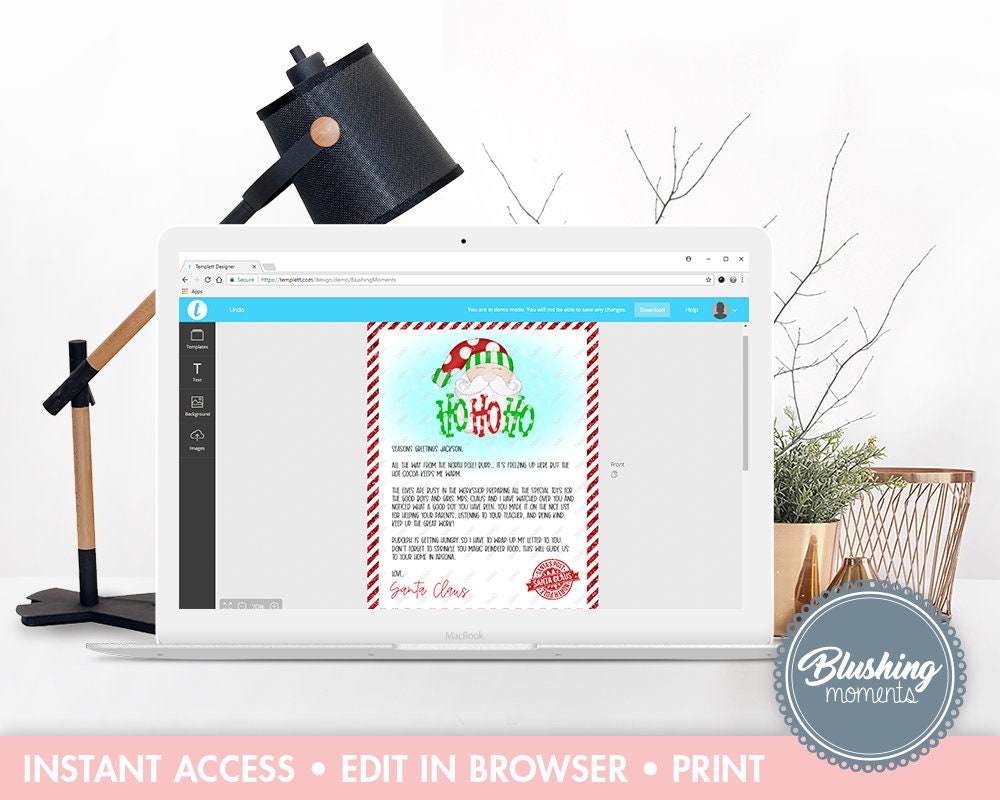 EDITABLE Letter From Santa Printable Santa Letter North Pole - Etsy