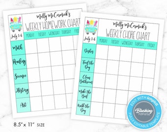 Printable Kids Weekly Planner and to Do List (Download Now) - Etsy