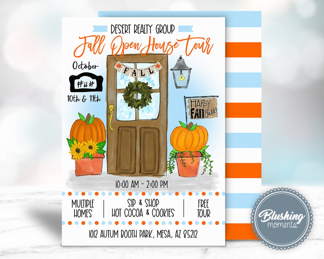 EDITABLE Open House Flyer, Fall Harvest Festival, Fall Carnival, Fall ...