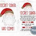 SECRET SANTA CHRISTMAS Game - Printable Secret Santa Activity for ...