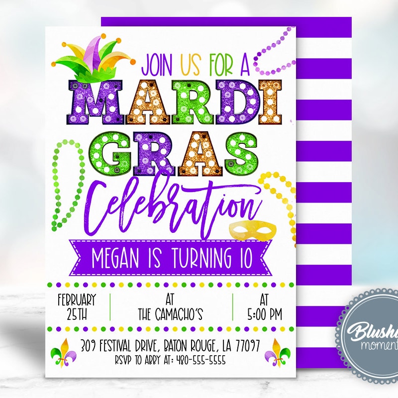 Mardi Gras Printable - Etsy