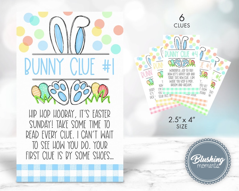 Easter Scavenger Hunt Activity Game-kids Easter Treasure Hunt Clue ...