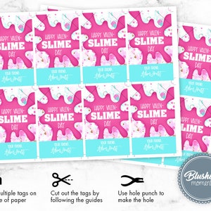 Slime Valentine's Day Tags, Printable Valentine, Classroom School ...