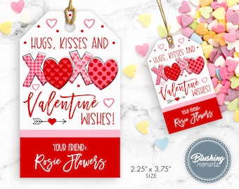 Editable Valentine's Day Tag Printable Valentine | Etsy