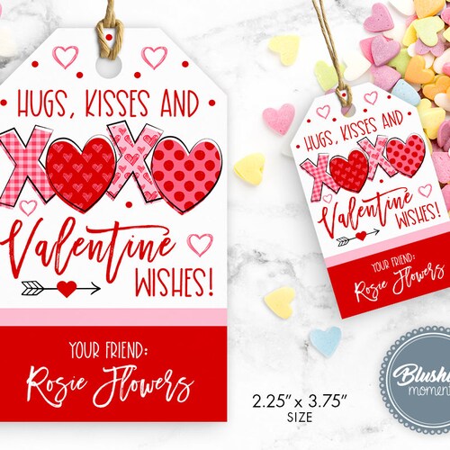 Editable Teachers Valentine's Day Apprication Gift Tag - Etsy