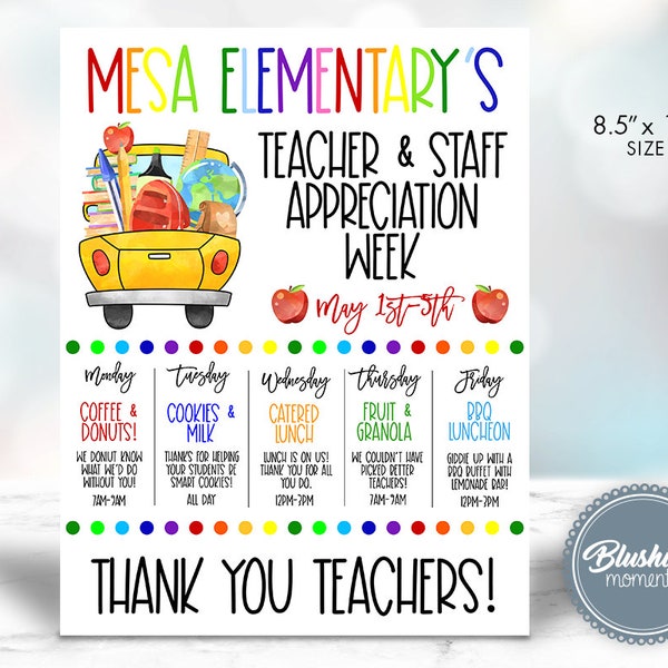 Teacher Appreciation Gift Flyer - Etsy