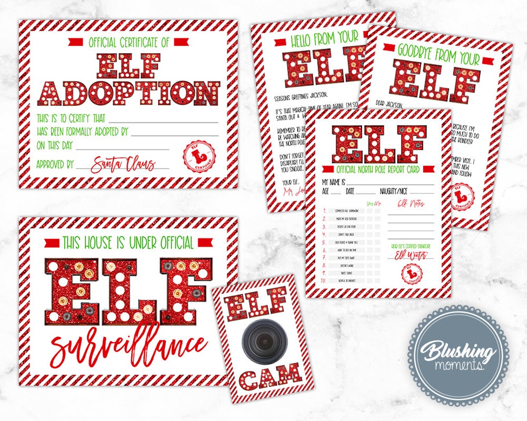 EDITABLE ELF Activity Set, Printable Elf Kits, Elf Letter, Elf Adoption ...